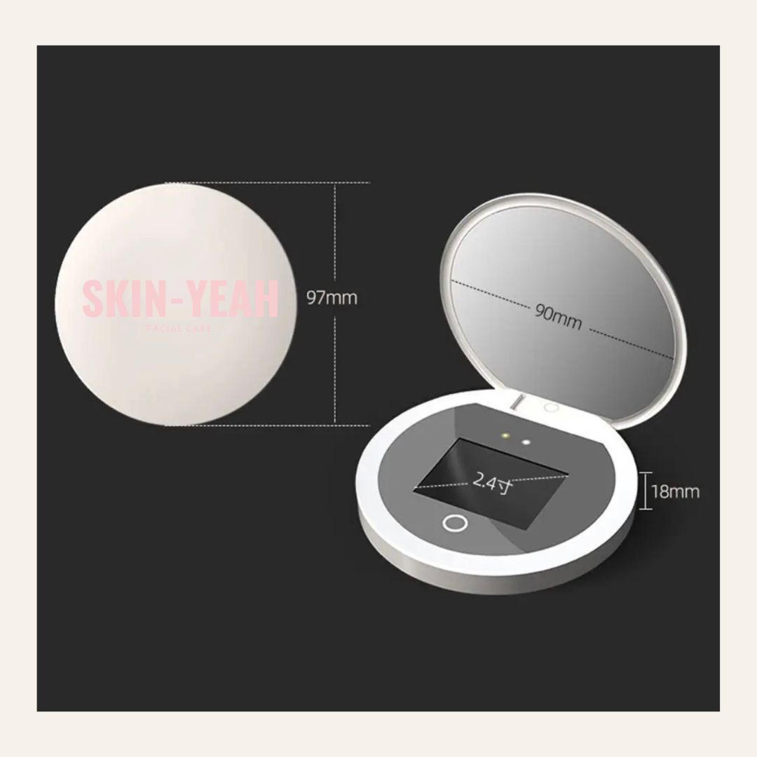 LED UV sun protection pocket mirror – Skin-Yeah